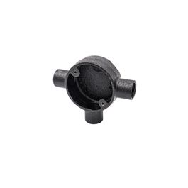 20mm Conduit Tee Box Black Enamel - Quality Engineered | Metpro®
